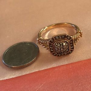 Savvy Cie | Jewelry | Savvy Cie Rose Champagne Pave Diamond Rings ...